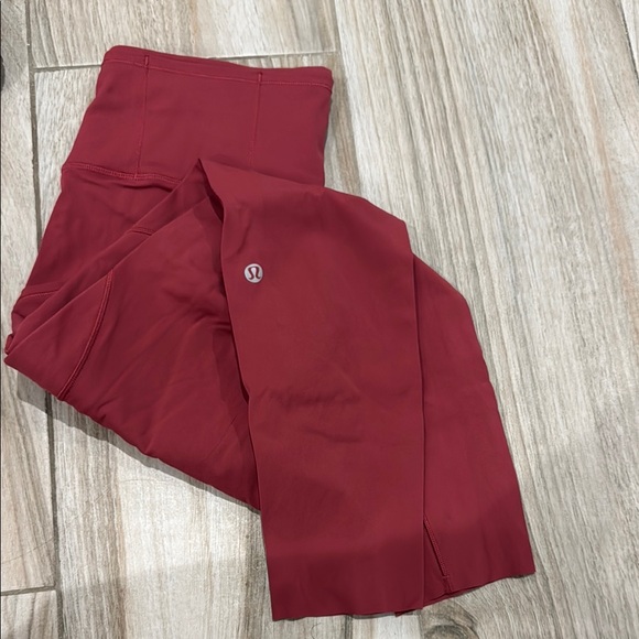 lululemon athletica | Pants & Jumpsuits | Lululemon Red Leggings | Poshmark